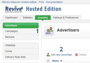 Subscribe for an account at Revive Adserver Hosted edition